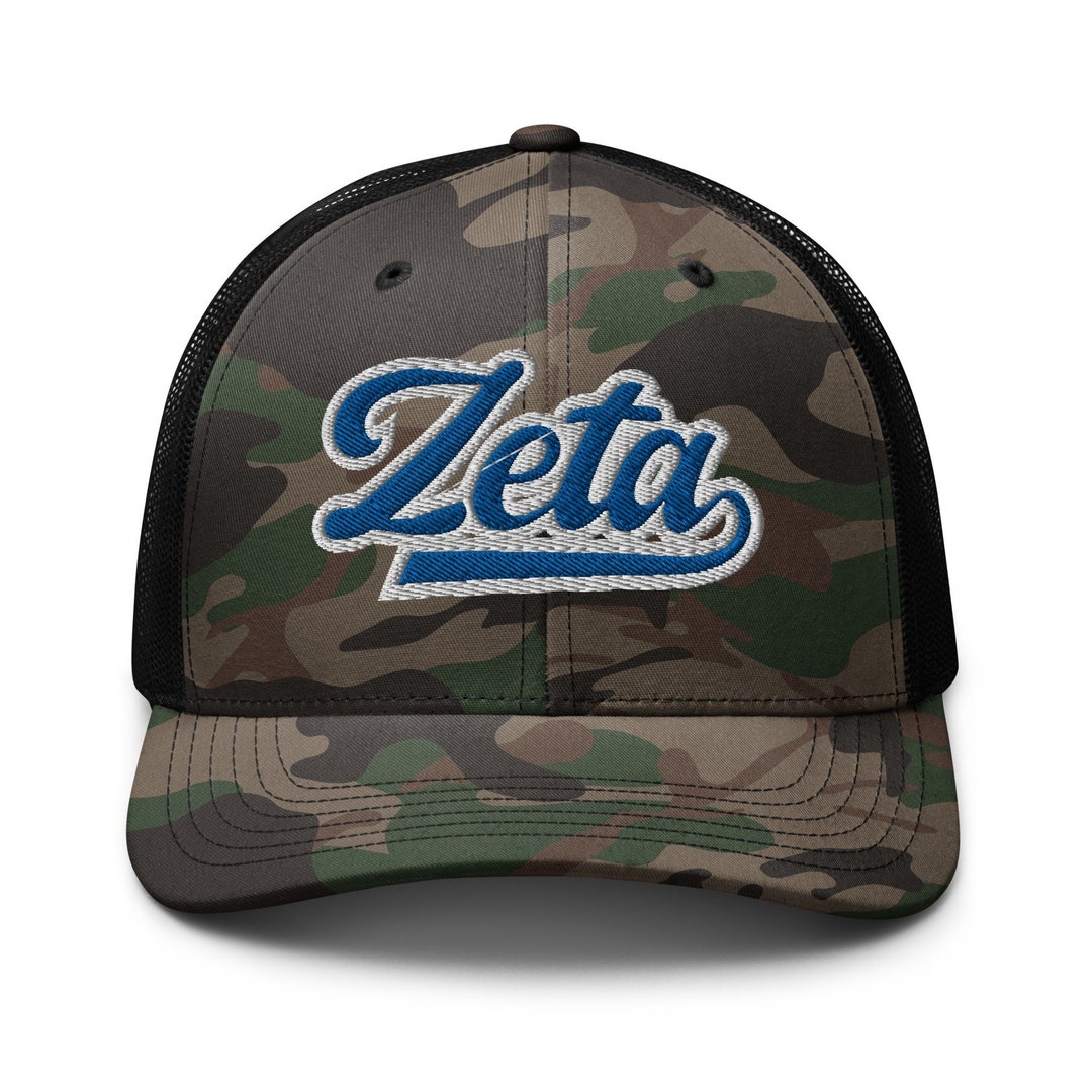 Zeta Phi Beta Camouflage Trucker Hat, Zeta Embroidered Cap, Baseball ...