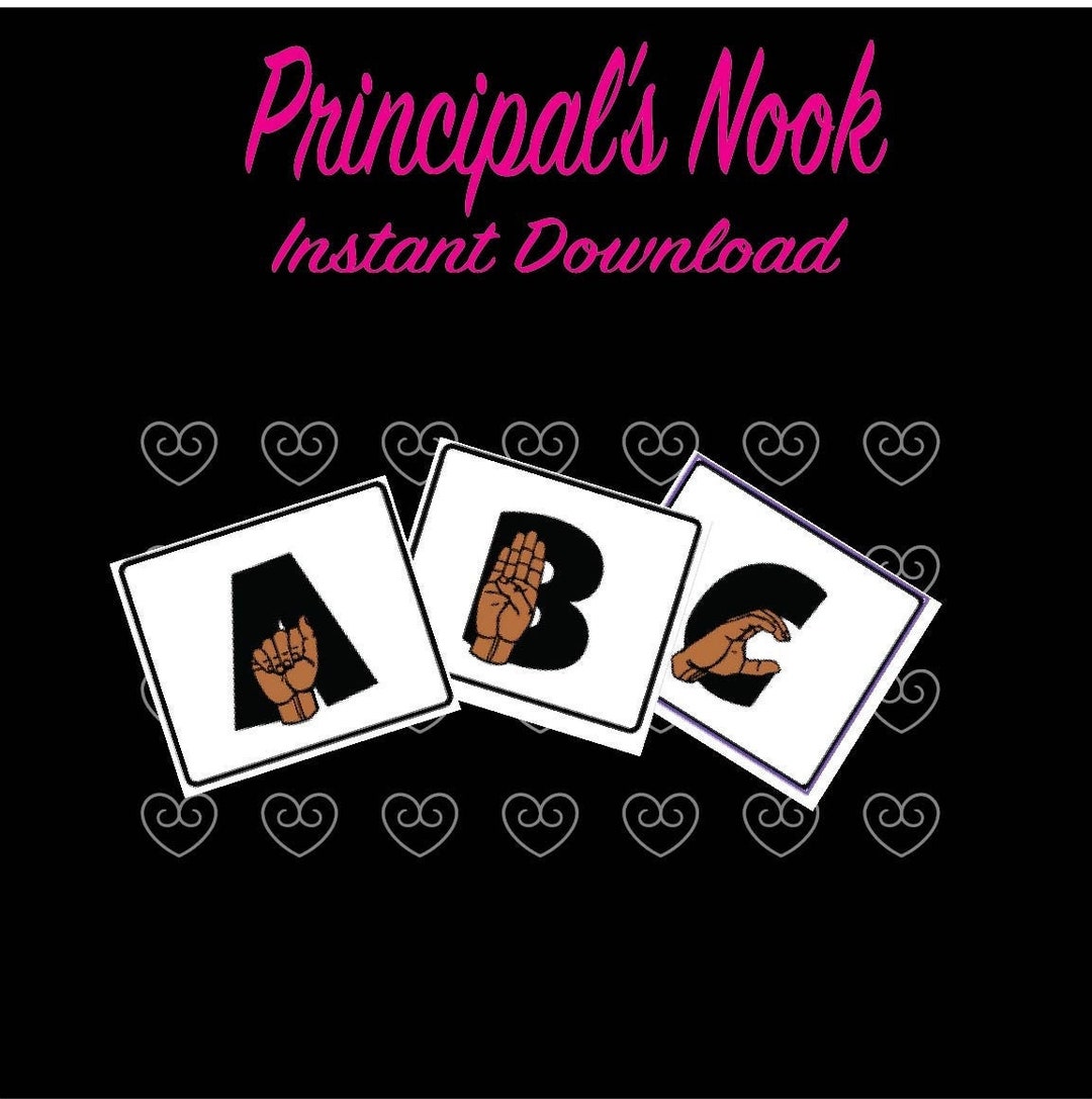 ABC Sign Language Flashcard SVG Instant Download ABC - Etsy Portugal