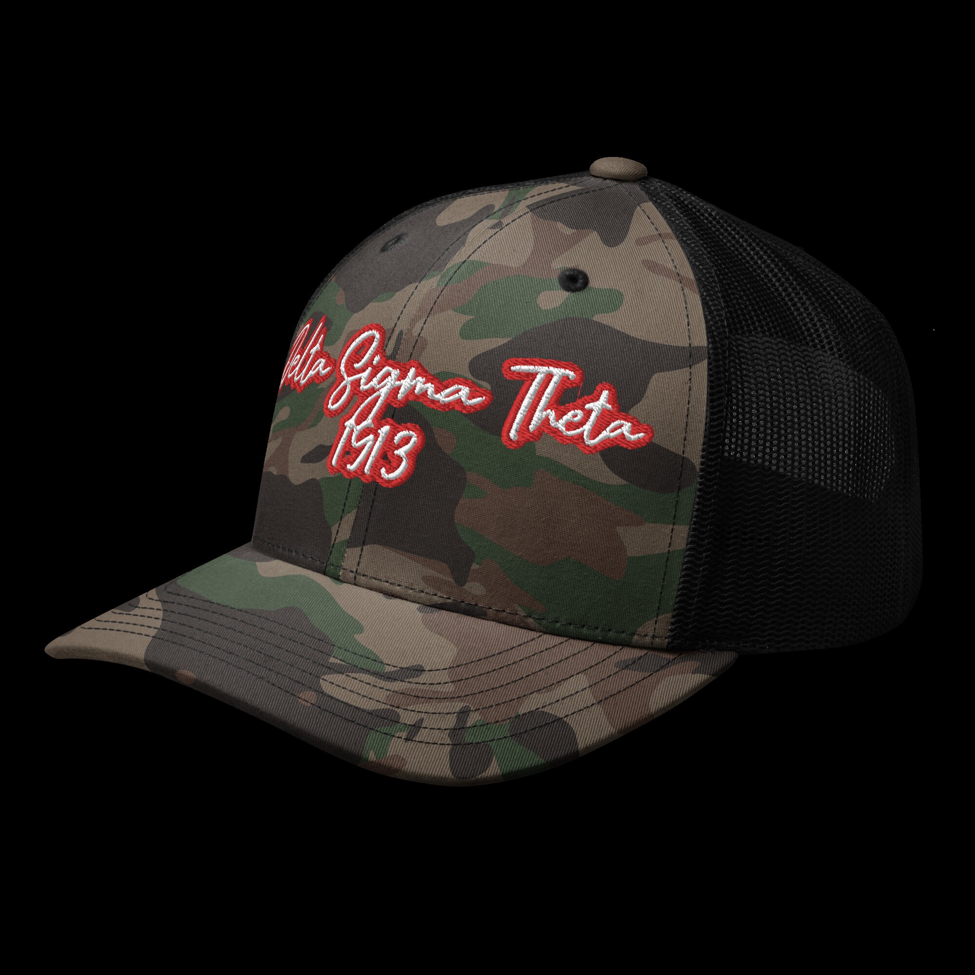 Delta Sigma Theta Camouflage Trucker Hat, DST Hat, Delta Sigma Theta ...