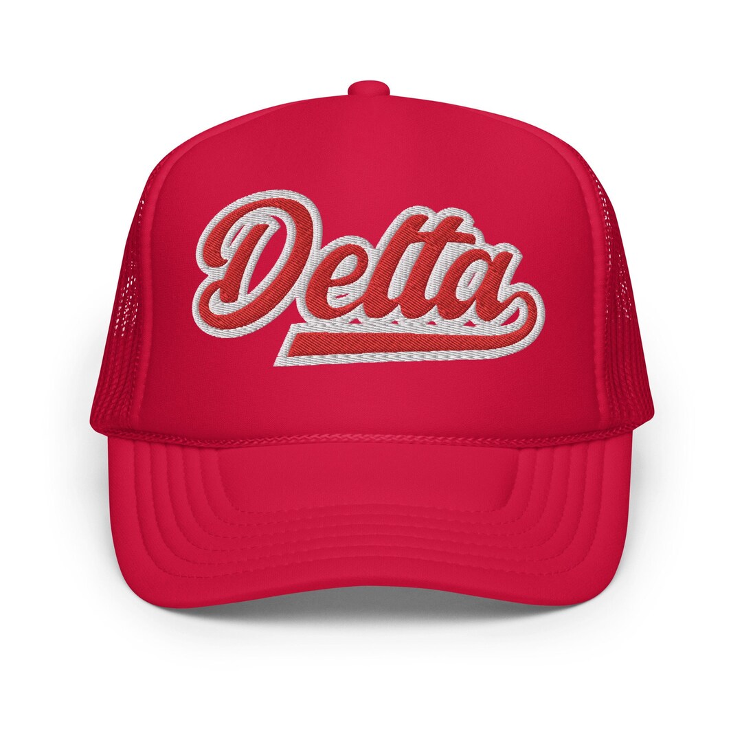 Delta Trucker Hat, Delta Sigma Theta Embroidered Hat, DST Baseball Cap ...