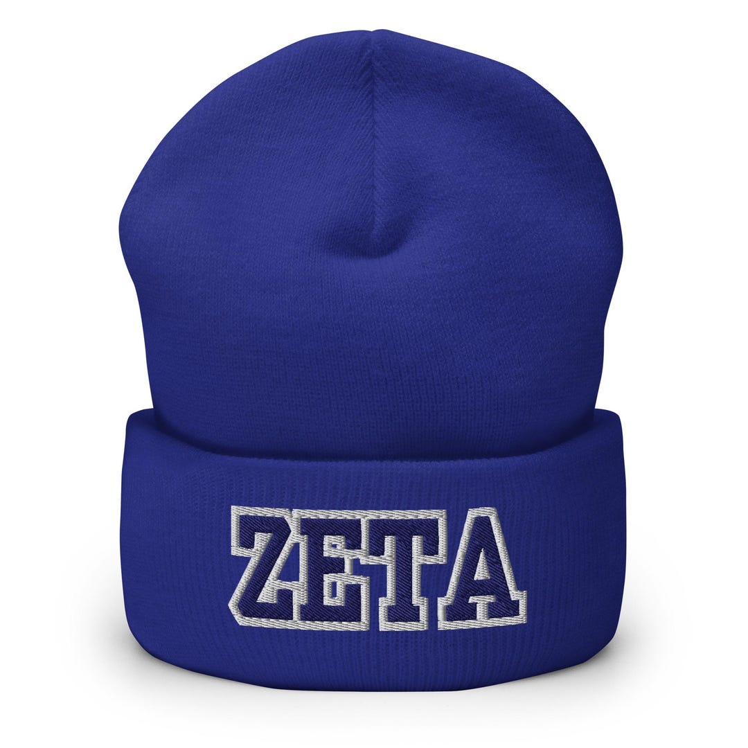 Zeta Cuffed Beanie, Zeta Phi Beta Skull Cap, Zeta Cap - Etsy