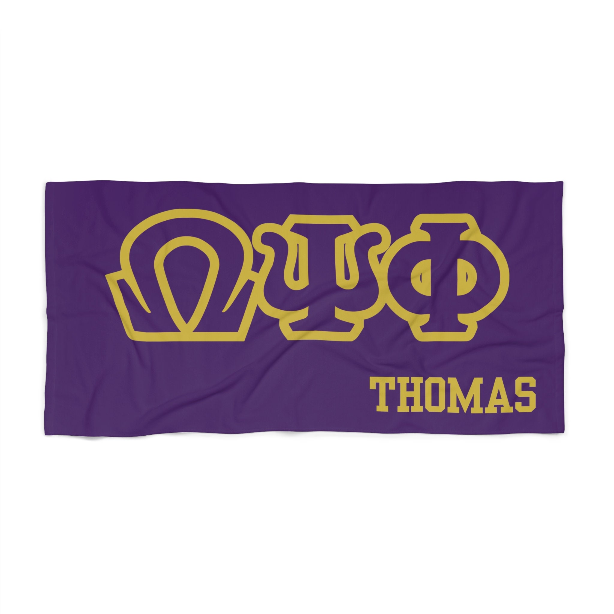 Omega Psi Phi Beach Towel, Personalized Beach Towel, Custom Name Towel ...