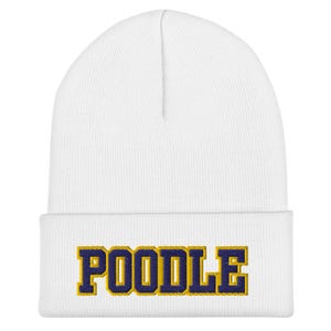 Poodle Cuffed Beanie, Sigma Gama Rho Skull Cap, Sgrho Hat - Etsy