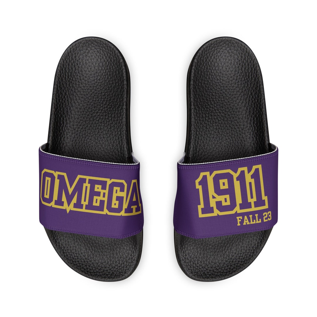 Personalized Omega Slides, Omega Psi Phi Sandals, Omega Slides, Custom ...
