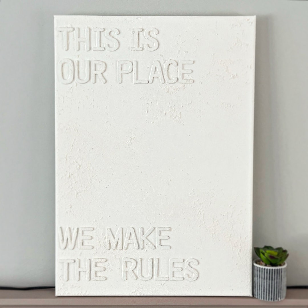 Textured 3D Canvas: 'this is Our Place' Song Lyrics Wall Art - Etsy