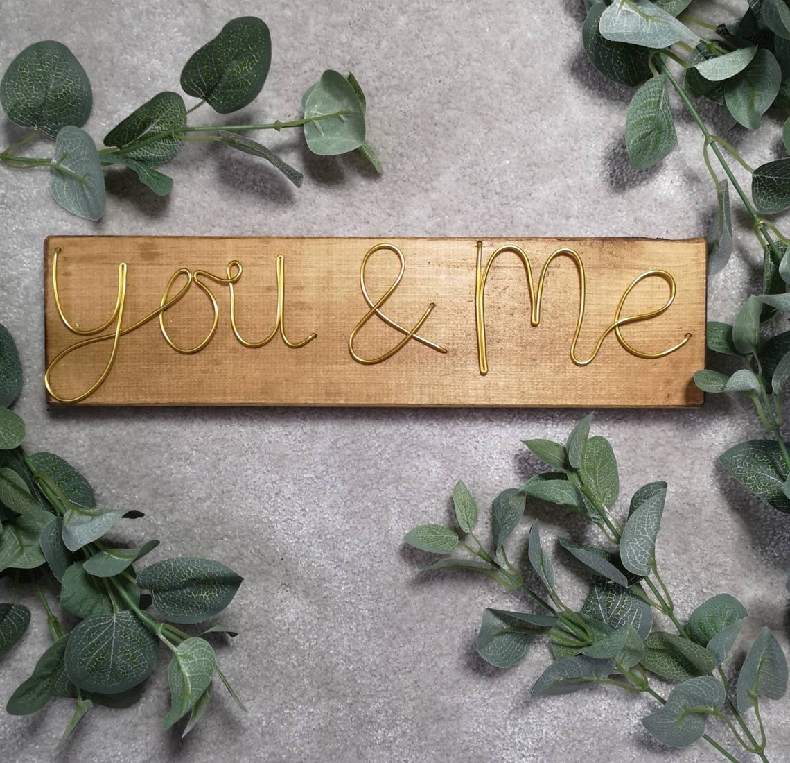 Rustic Wooden You and Me Sign Wire Words Home Anniversary - Etsy