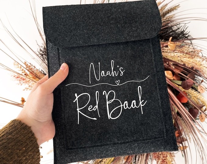 Red Book Folder/ Personalised Red Book Cover/ Health Record Cover ...