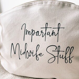 Important Midwife Stuff Bag/ Midwife Bag/ Gift for Midwife/ Midwifery ...