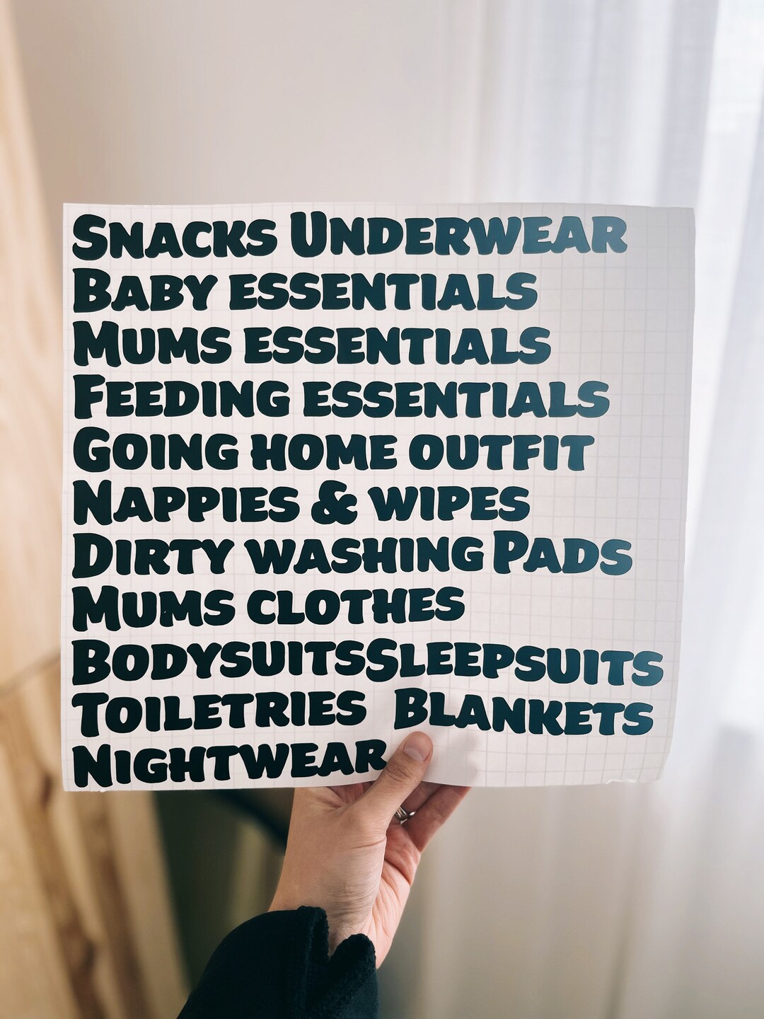 Baby Hospital Organiser Bag Vinyl Labels Decal Stickers | Baby ...