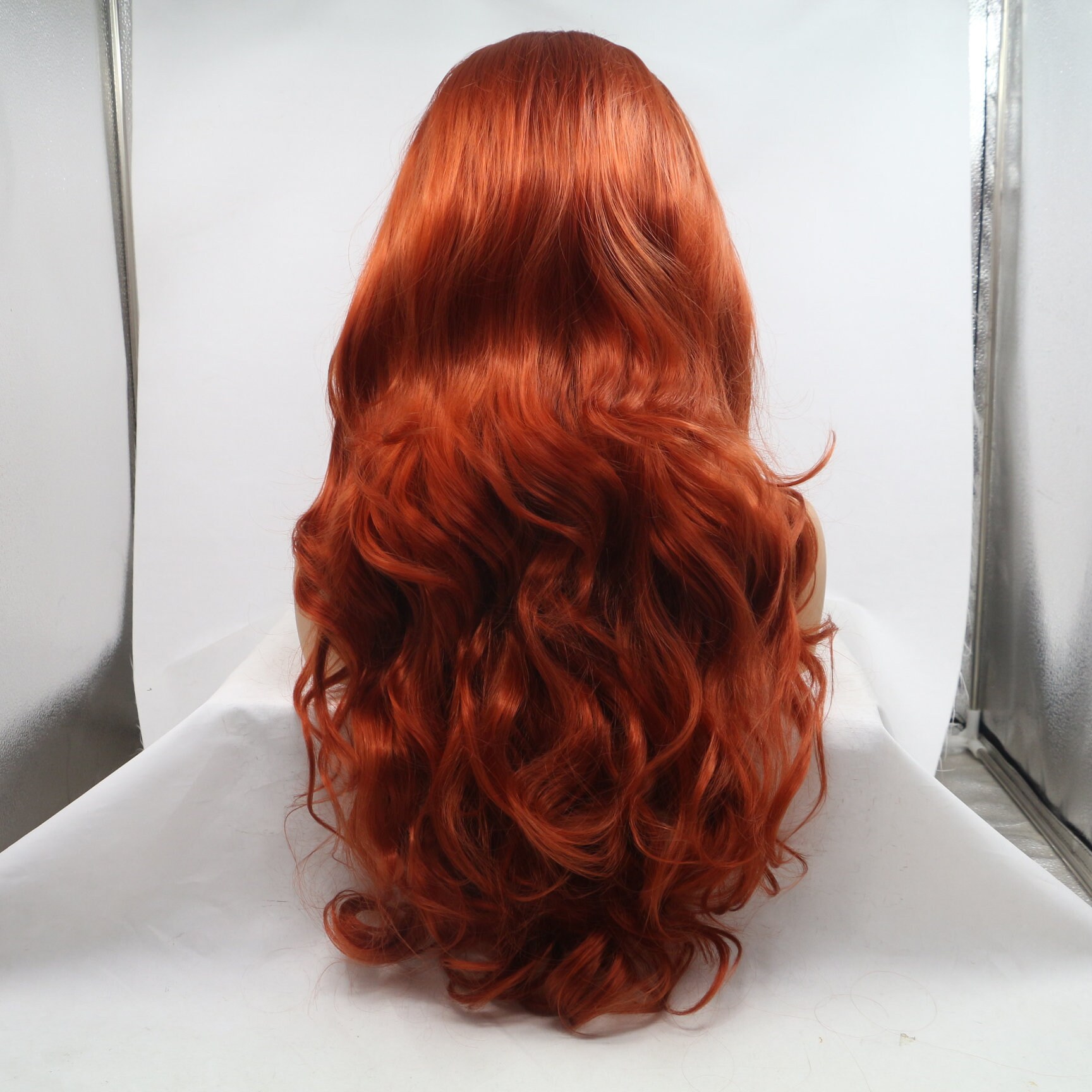 Ginger Lace Front Wigcopper Red Long Wavy Halloween - Etsy