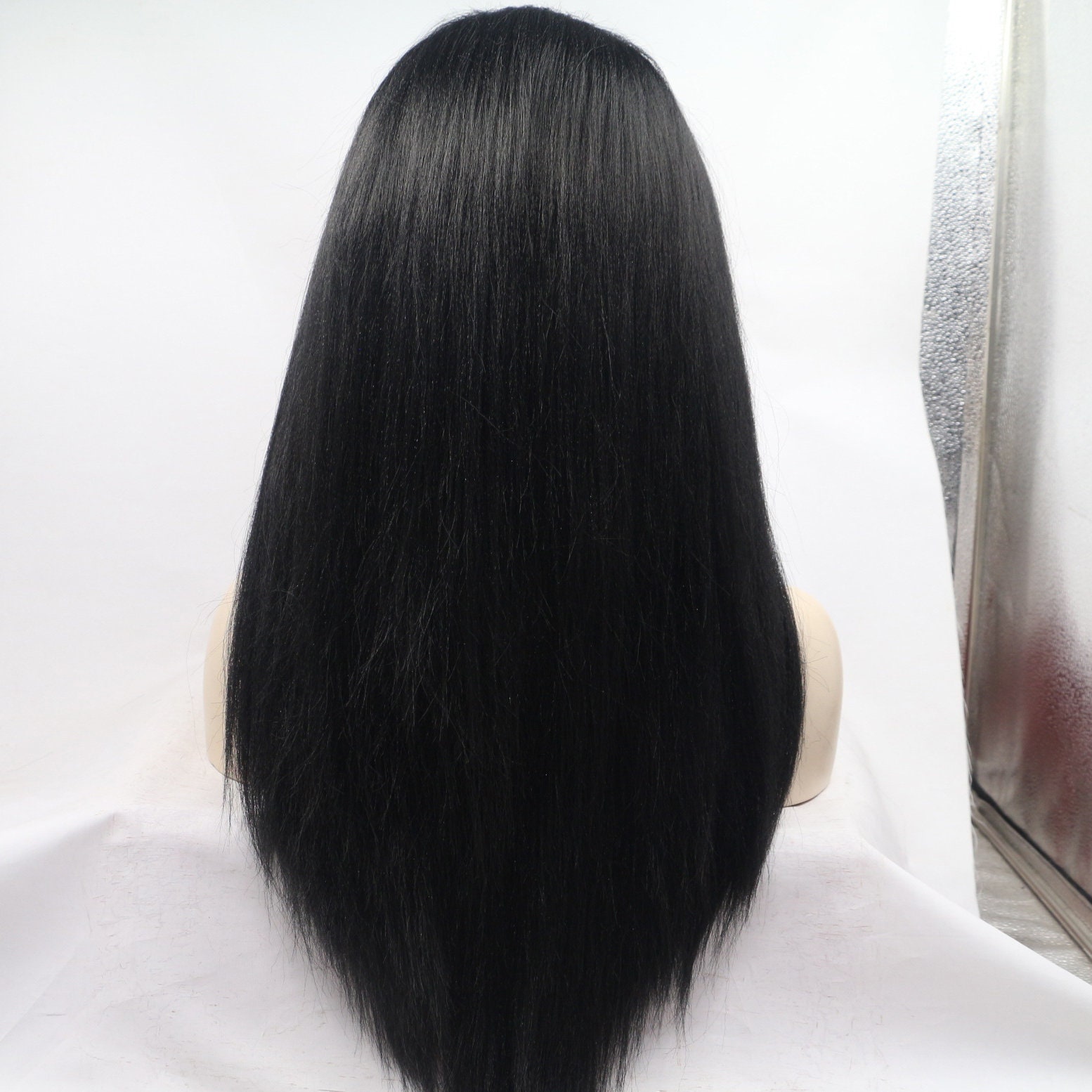 Long Black Natural Lace Front Wig - Etsy