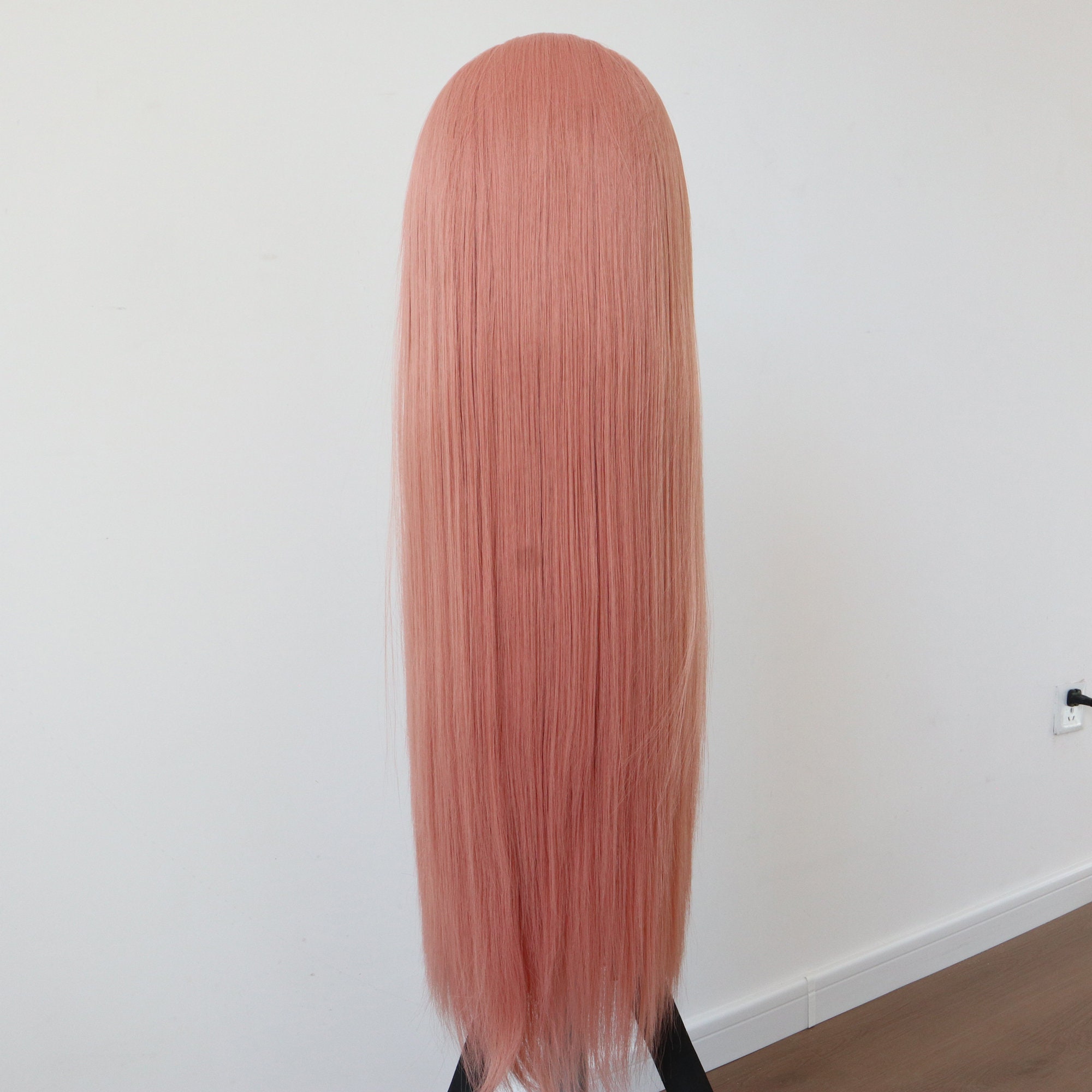 Long Pink Straight Lace Front Wigcosplay Wigsynthetic Wig - Etsy