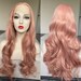 Pink HD Lace Front Wig,long Pink Wavy Synthetic Wigs Hair for Women ...