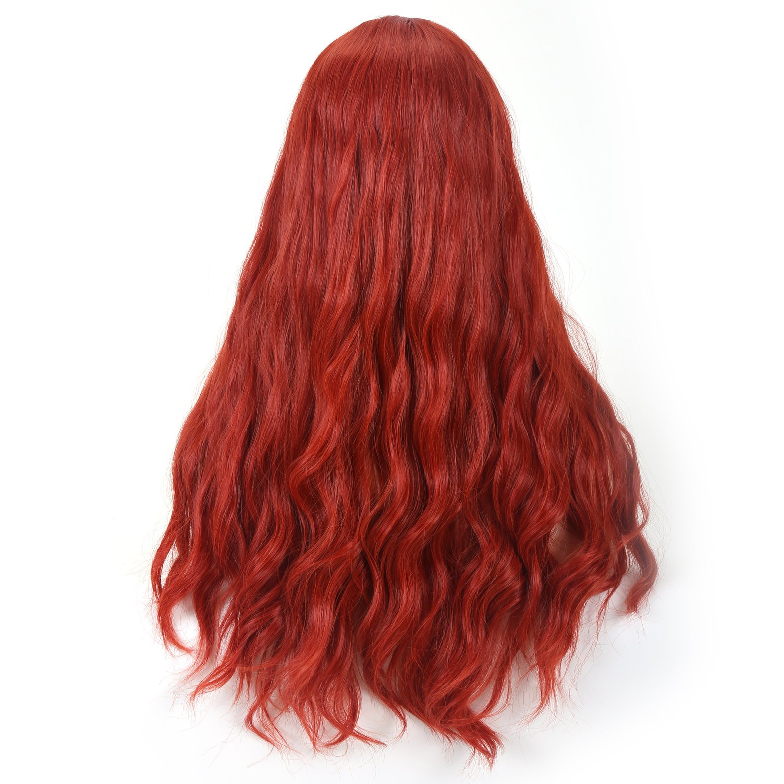 Long Copper Red Wavy Wigsynthetic Cosplay Wig - Etsy