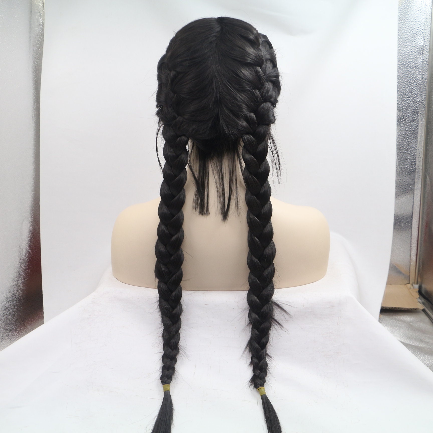 Lavender Lace Front Fishbone Wig Purplebraided Wig - Etsy