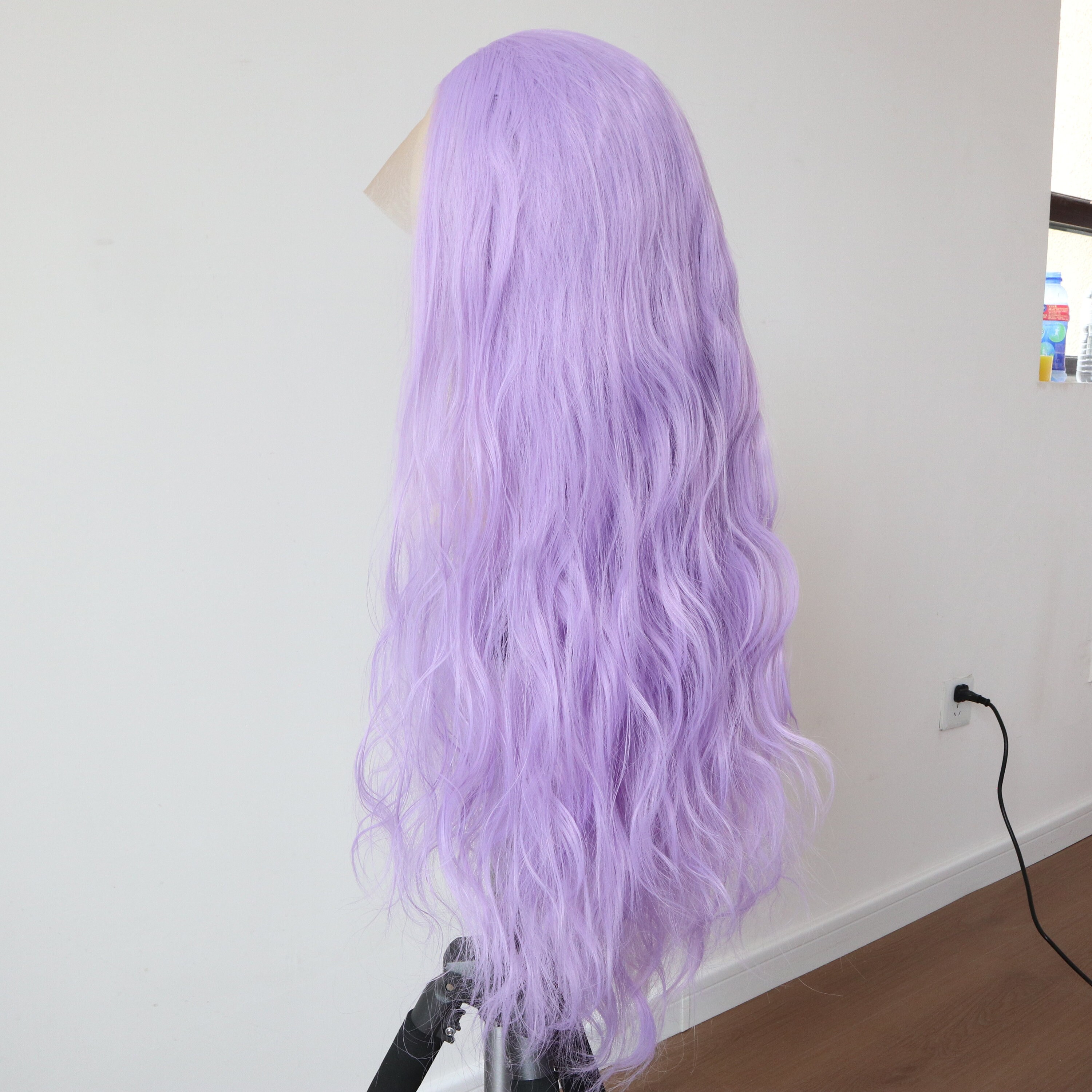 Violet Purple Lace Front Wig Lavender Loose Wavy Halloween - Etsy