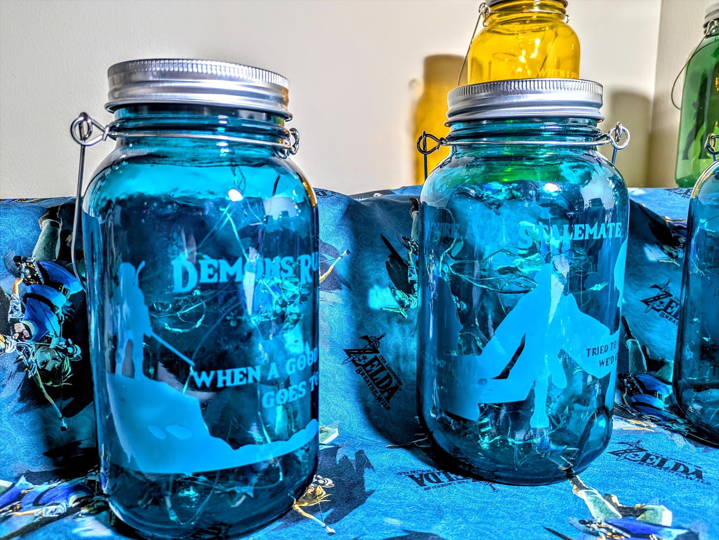 Legend of Zelda Breath of the Wild Lighted Fairy Jars Various Quotes ...