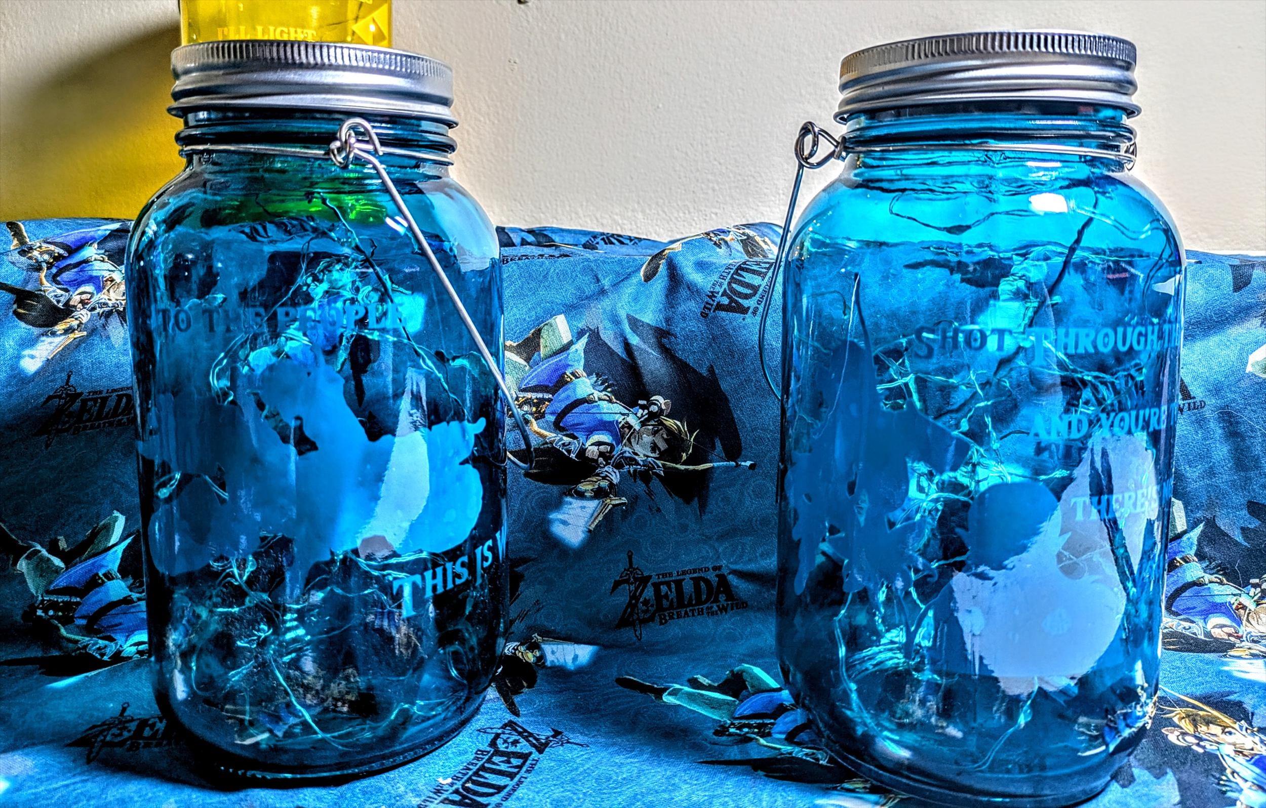 Legend of Zelda Breath of the Wild Lighted Fairy Jars Various Quotes ...