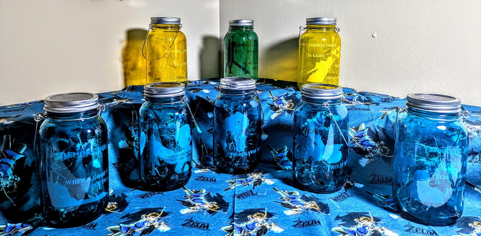 Legend of Zelda Breath of the Wild Lighted Fairy Jars Various Quotes ...