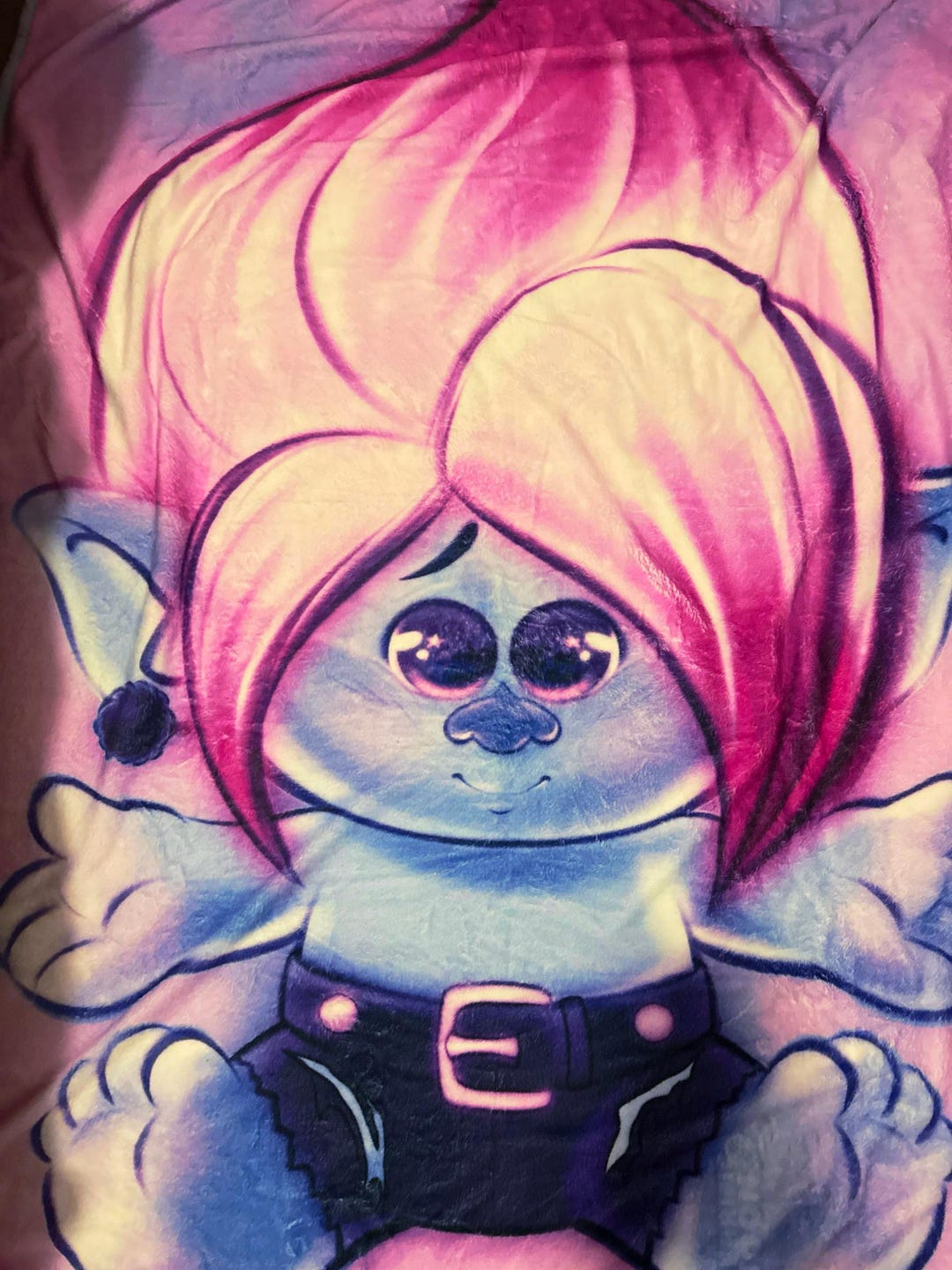 BLANKET | Trolls Band Together | Chibi Sparkly Floyd | Fuzzy Flannel ...