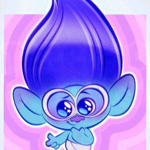 KEYCHAIN | Trolls Band Together | Brozone Bitty B | 7cm, Clear Acrylic ...