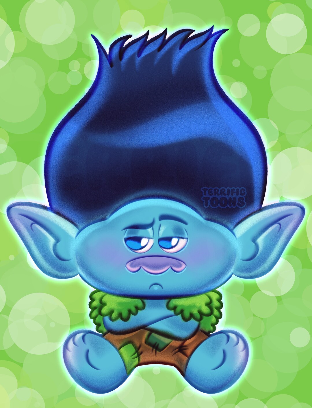 KEYCHAIN Trolls Band Together Grumpy Branch 10cm, Soft Plush Charm ...