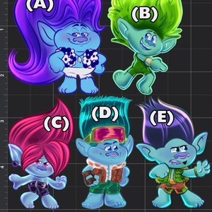 STICKERS | Trolls Band Together | SERIES 1 Brozone Collection | 6.5cm ...