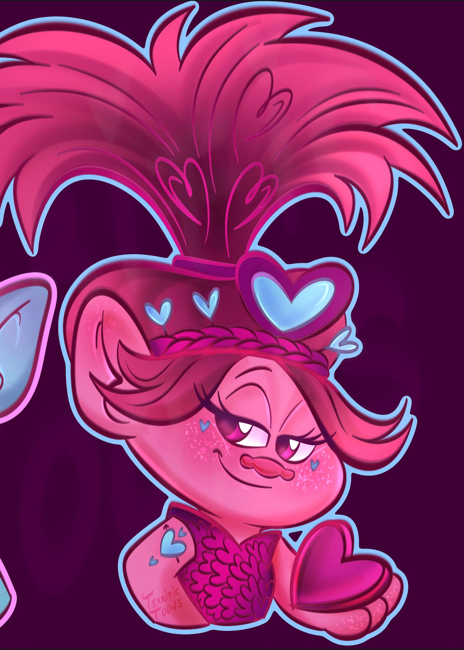 KEYCHAIN | Trolls Band Together | Valentine Poppy & Branch | 7cm, Clear ...