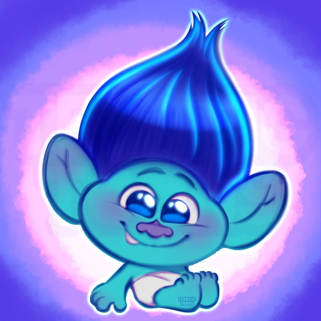 KEYCHAIN | Trolls Band Together | Baby Branch | 7cm, Clear Acrylic ...