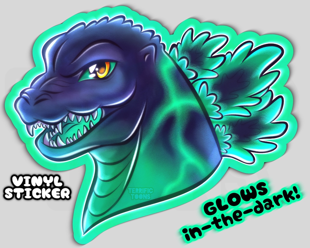 STICKER | Toho Kaiju | Reactor Glow Godzilla | 6.5cm, Waterproof Vinyl ...