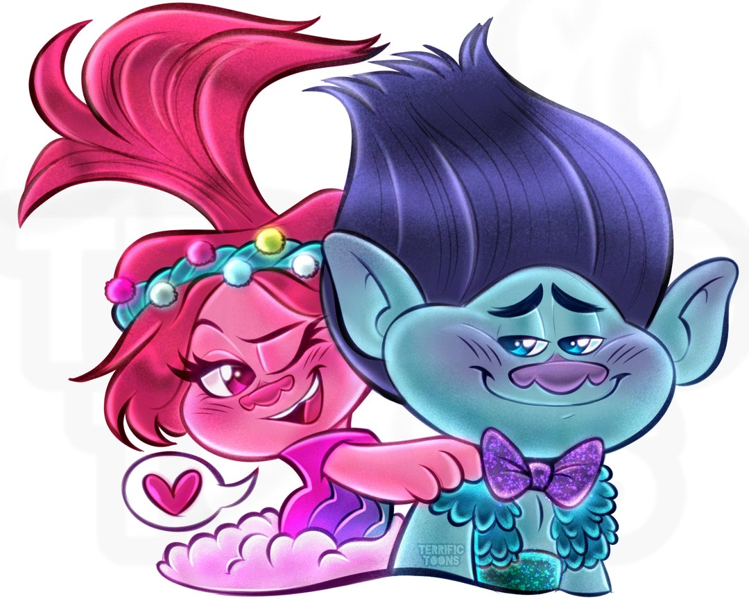 KEYCHAIN | Trolls Band Together | Poppy & Branch | 7cm, Clear Acrylic ...