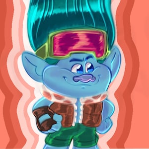 KEYCHAIN | Trolls Band Together | Brozone John Dory | 7cm, Clear ...