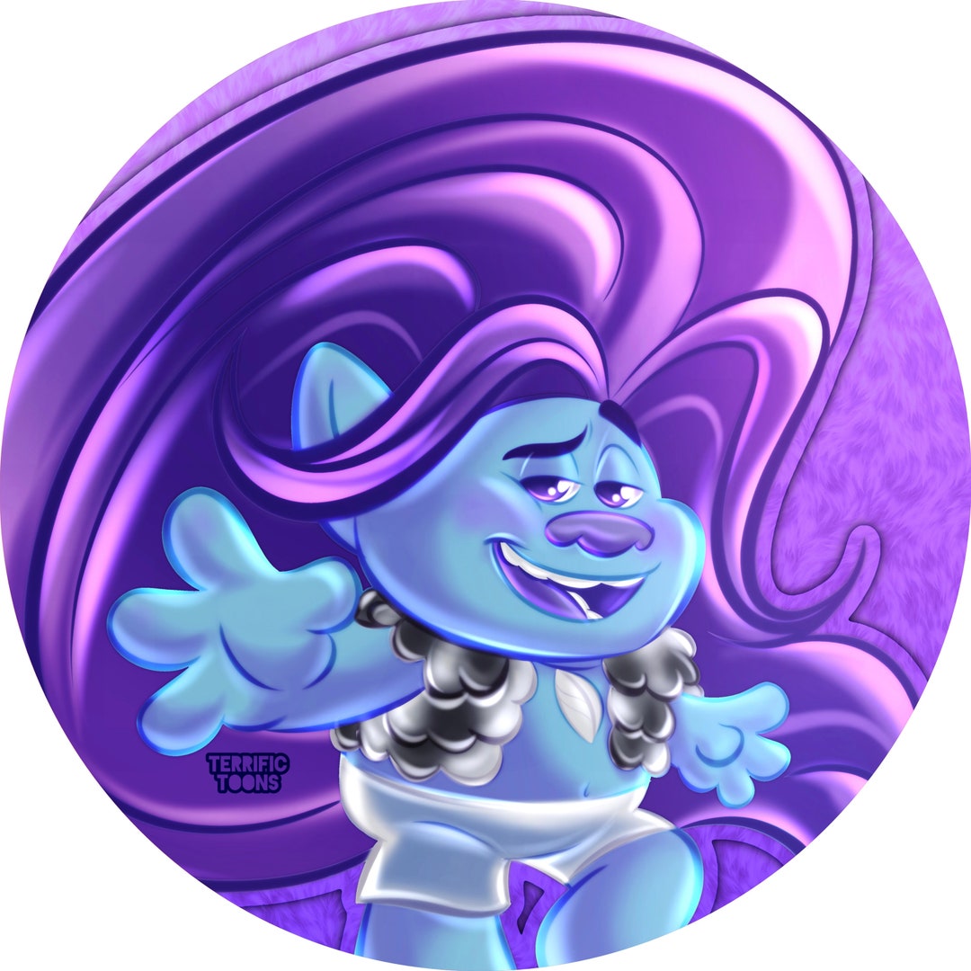 Pin Trolls Band Together Brozone Bruce 57cm Button Badge Stainless Steel International