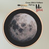 Solar Eclipse Cross Stitch Pattern, Moon and Sun Geek Counted Cross ...