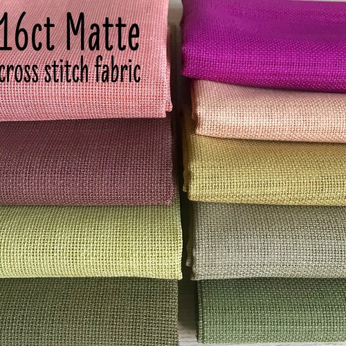 16ct Cross Stitch Fabric Embroidery Cloth With Linen Look - Etsy