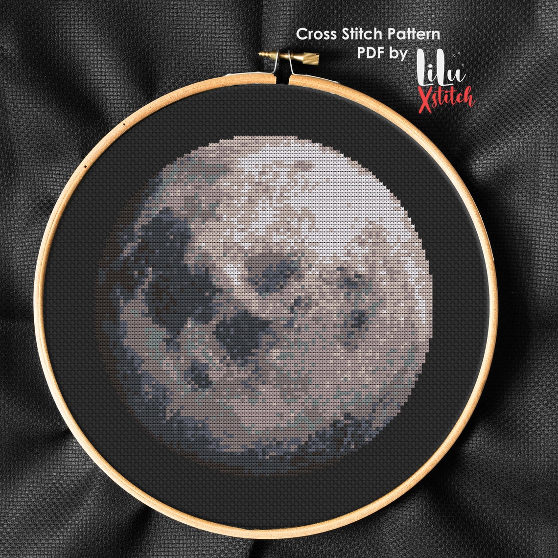 Full Moon Cross Stitch Pattern Galaxy Night Sky Geek Counted | Etsy UK