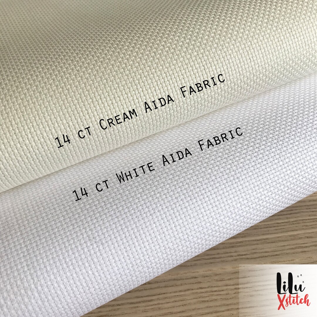 14ct Aida Fabric 14 Count Cream White or Black 100% Cotton - Etsy Canada