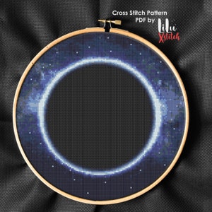 Lunar Eclipse Cross Stitch Pattern, Moon and Sun Geek Counted Cross ...