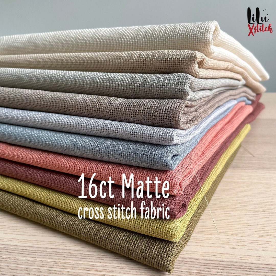 16ct Cross Stitch Fabric, 16 Count Polyester Cotton Aida, Even Weave ...