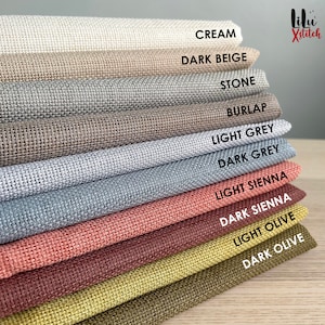 16ct Cross Stitch Fabric, Embroidery Cloth With Linen Look Uniform ...
