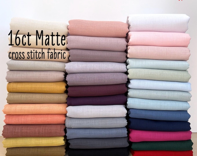 16 Count Gray Aida 18" X 27" Fabric by Fabric Flair ~ 16 Count Cross ...