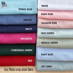 16ct Cross Stitch Fabric, Embroidery Cloth With Linen Look Uniform ...