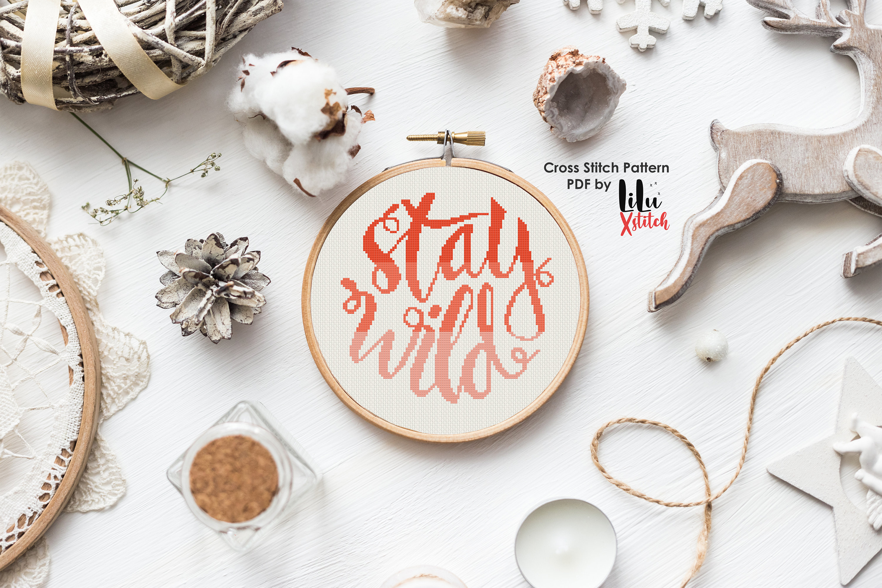 Stay Wild Ombre Cross Stitch Pattern, Easy Embroidery (instant Download ...