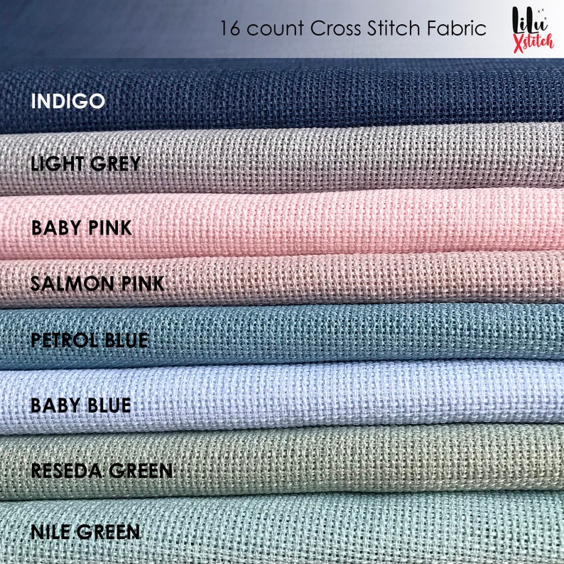 16ct Cross Stitch Fabric Embroidery Cloth With Linen Look - Etsy