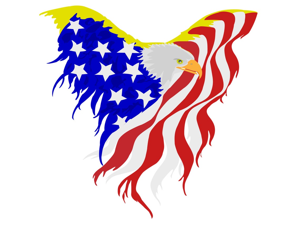 USA American Flag / Eagle 24x18 DOUBLE SIDED Yard Sign flags 20 - Etsy