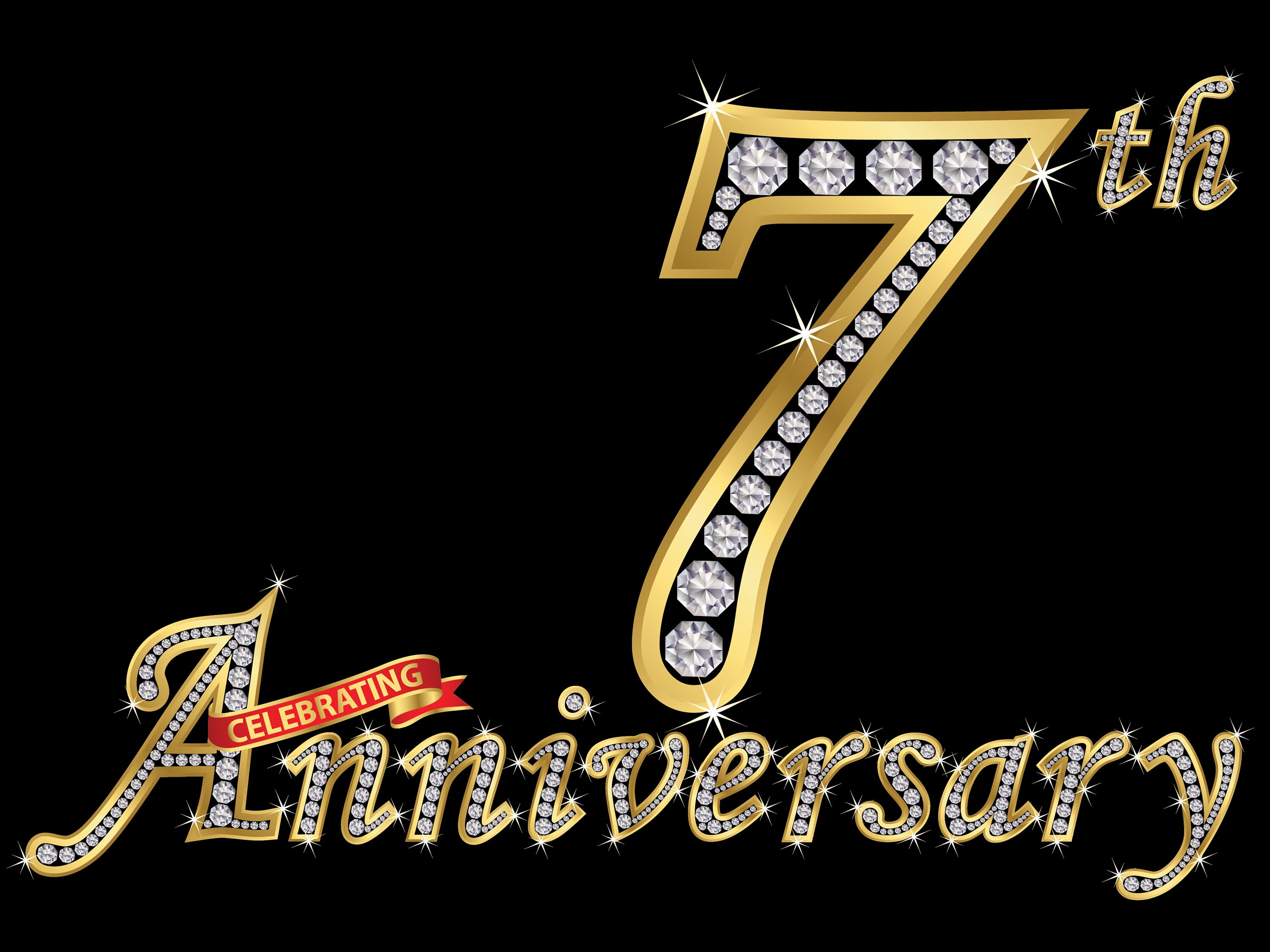 7th Year Anniversary Custom 24x18 DOUBLE SIDED Yard Sign anniversary 7 ...