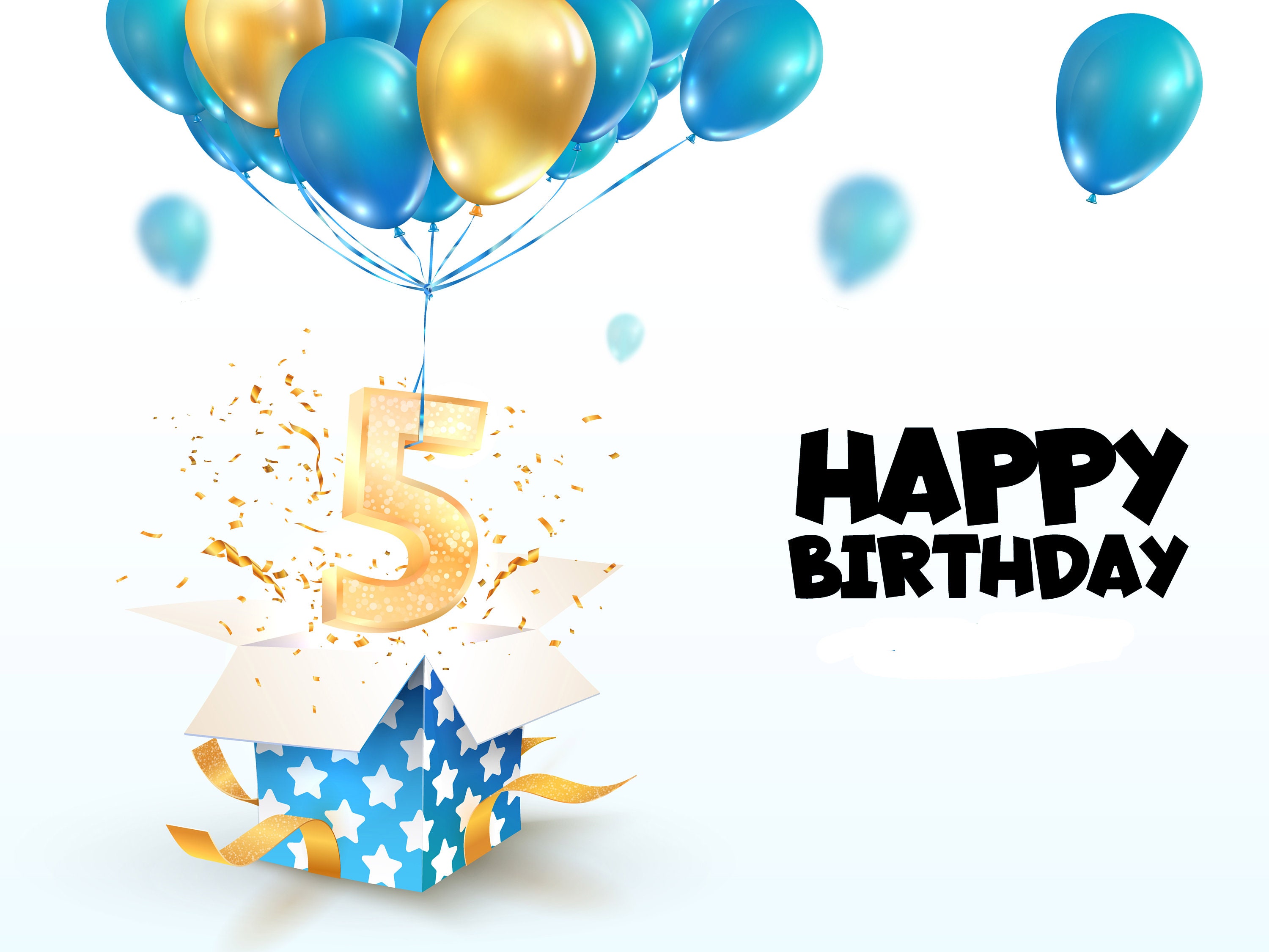 Happy 5th Birthday / Celebration 24x18 DOUBLE SIDED Yard Sign - Etsy UK