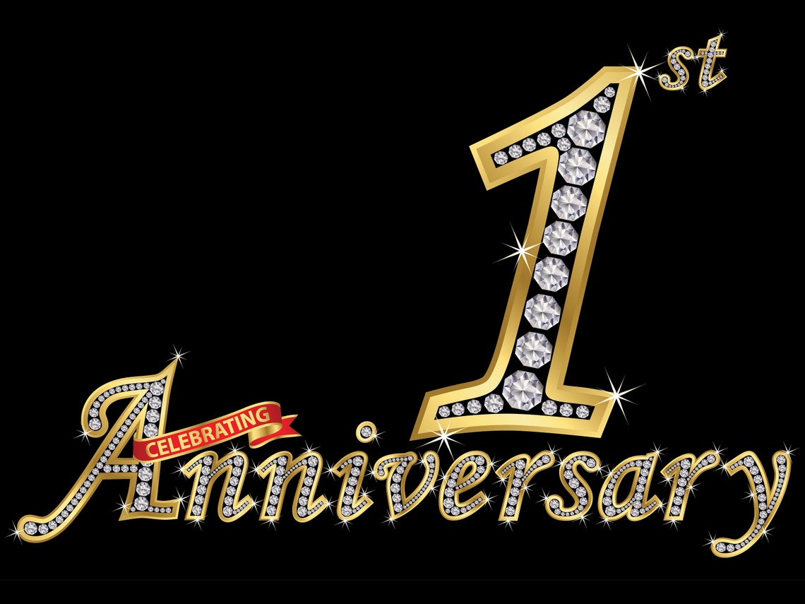 1st Year Anniversary Custom 24x18 DOUBLE SIDED Yard Sign "anniversary 1 ...