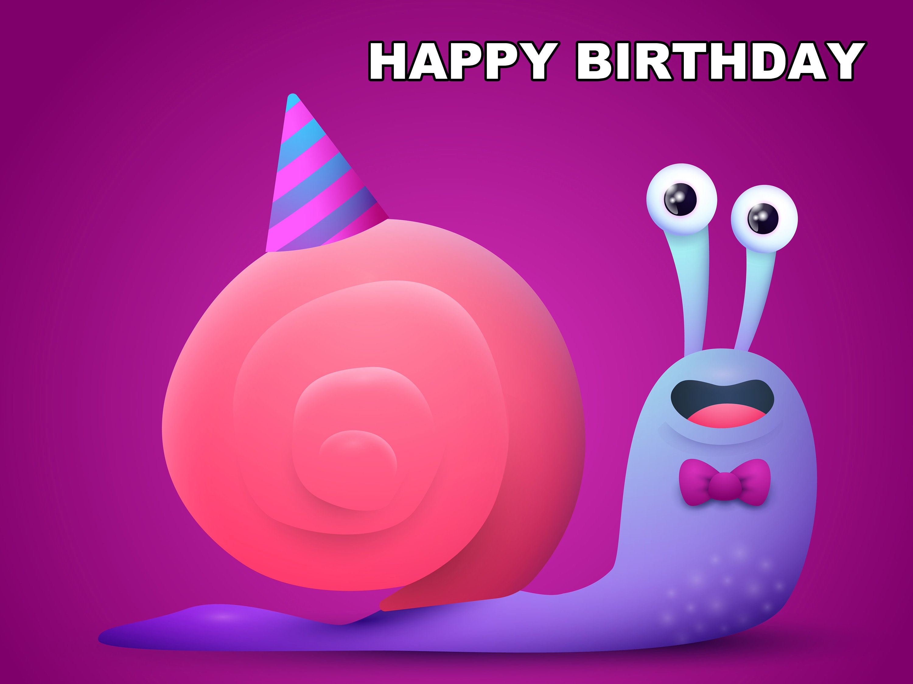 Happy Birthday Snail 24x18 DOUBLE SIDED Yard Sign birthday 185 - Etsy