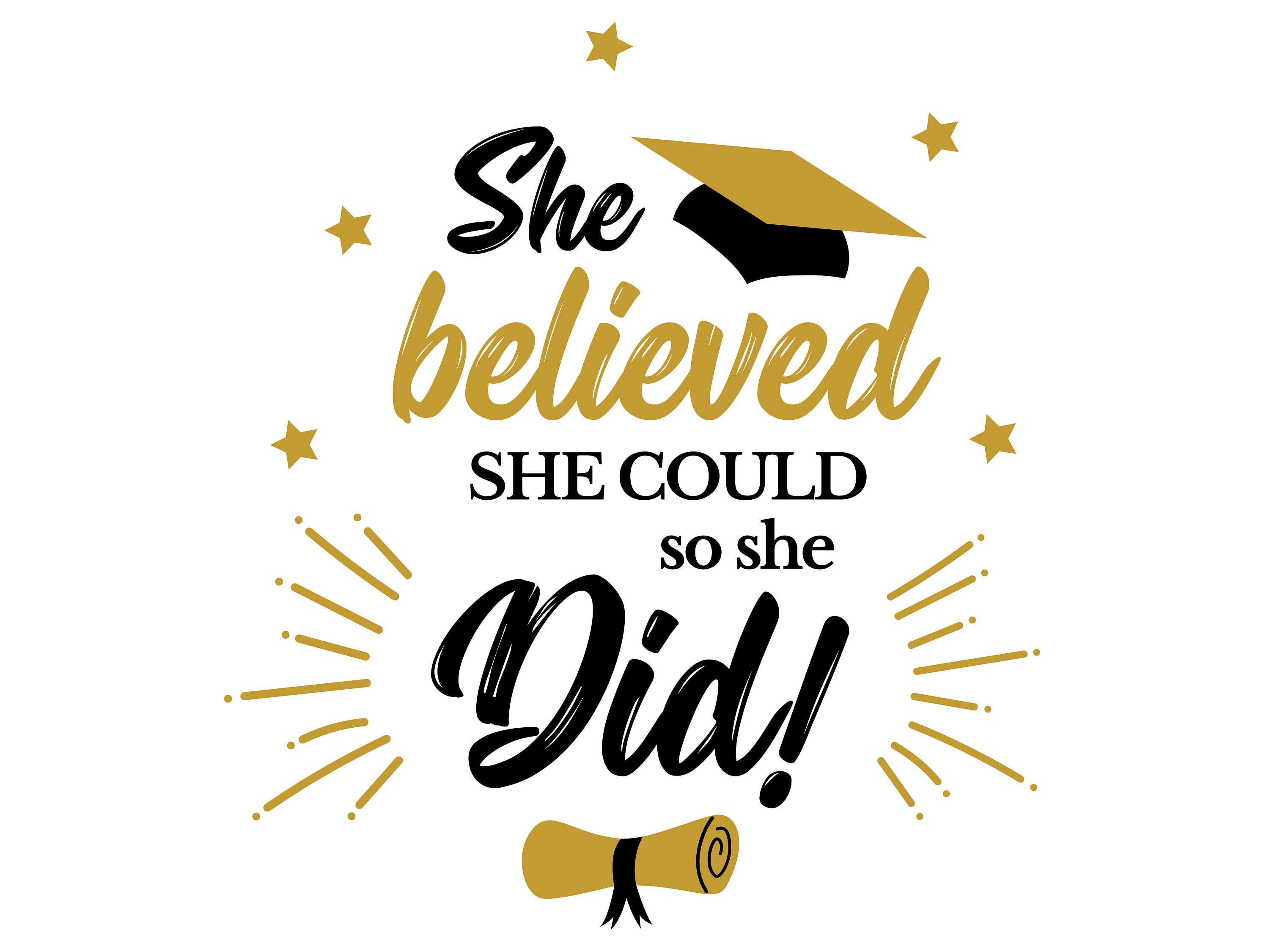 She Believed She Could so She Did Class of 2023 Graduation high School ...